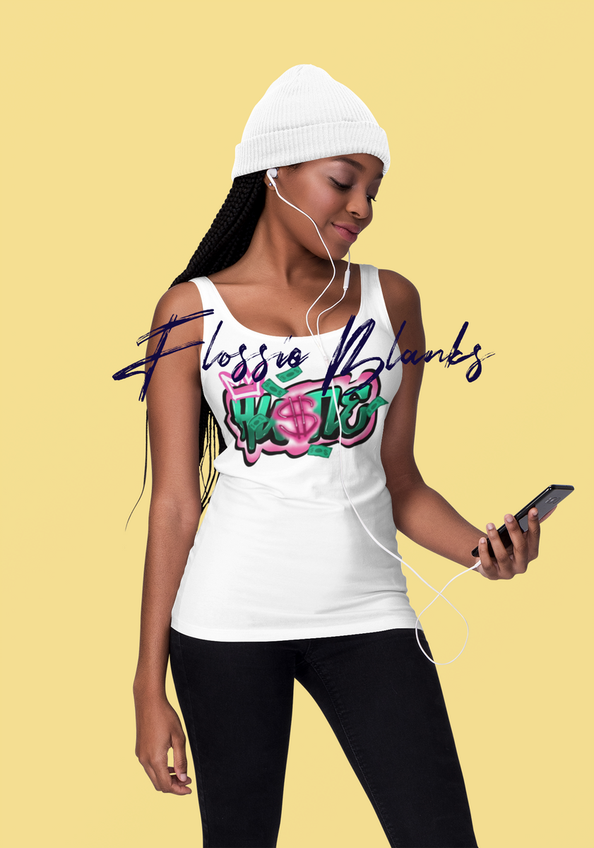 HUSTLE FEMALE DTF Transfer – Flossie Blanks