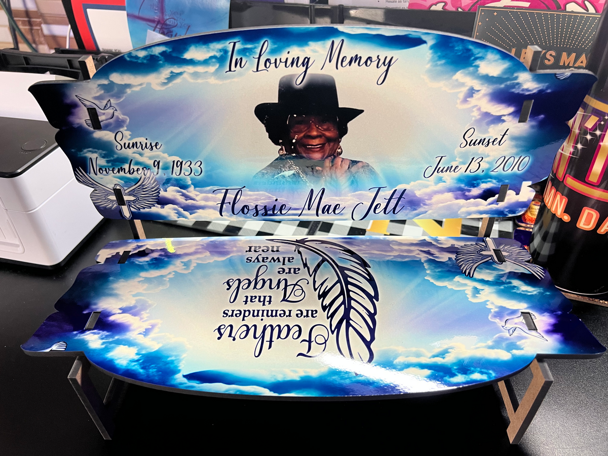 Memorial Bench 14" Template PHOTOSHOP ONLY (PSD FILE ONLY) – Flossie Blanks