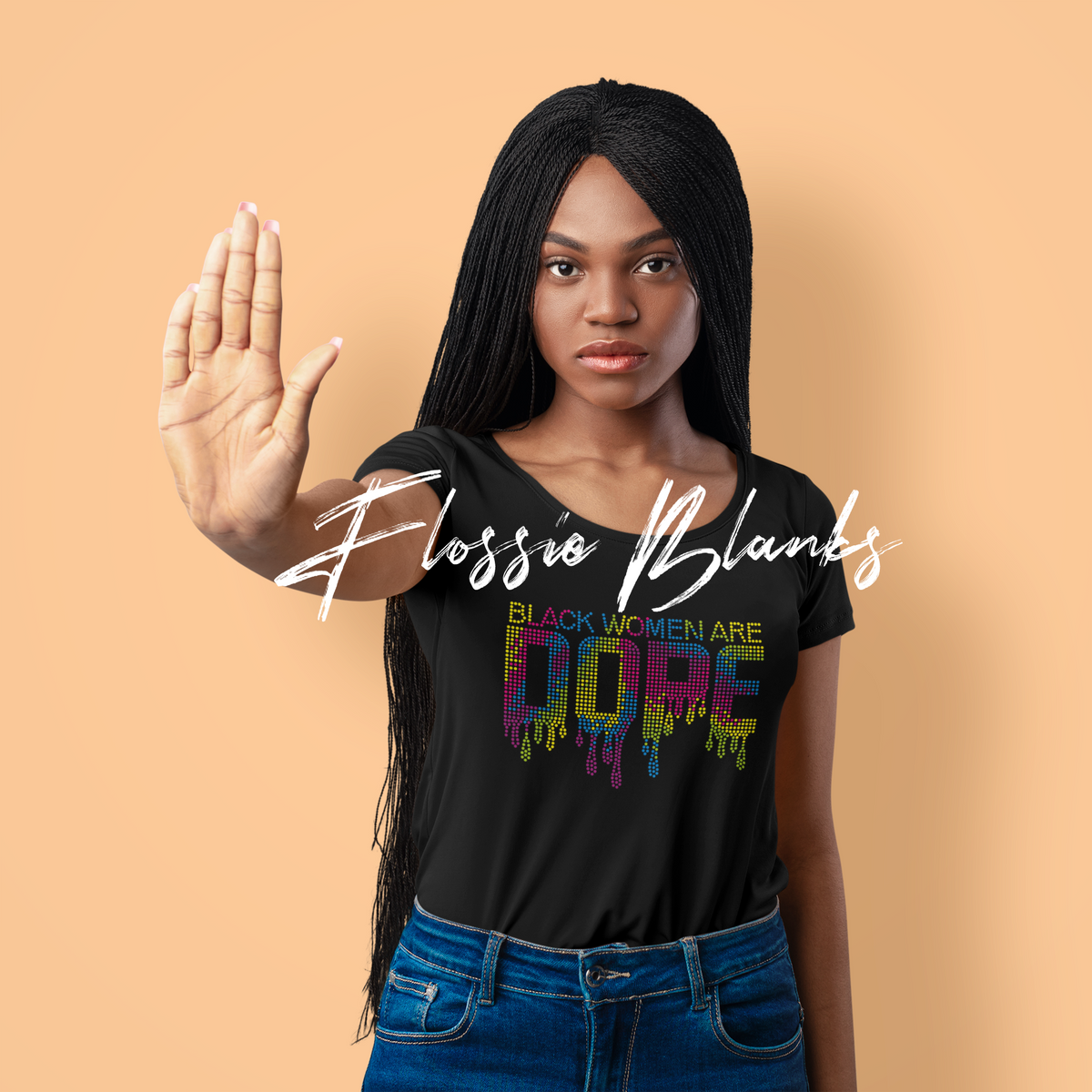 Black Women are DOPE Rhinestone Transfer – Flossie Blanks